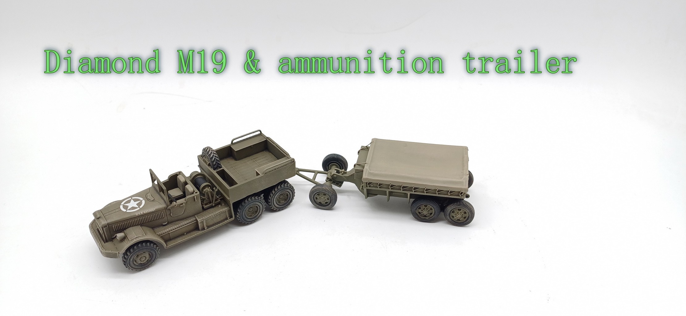 Diamond T980 truck (M20, 12-ton, 6x4) + 12-wheel M9 Rogers trailer (US, WW2) by Wargame3D ...